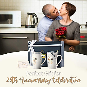 FORTIVO 25th Anniversary Wedding Gifts, Wedding Gifts Anniversary for Couple, Couple Gifts, Gifts for Anniversary Couple, 25th Wedding Anniversary Decorations, Anniversary 25th Gifts for Parents
