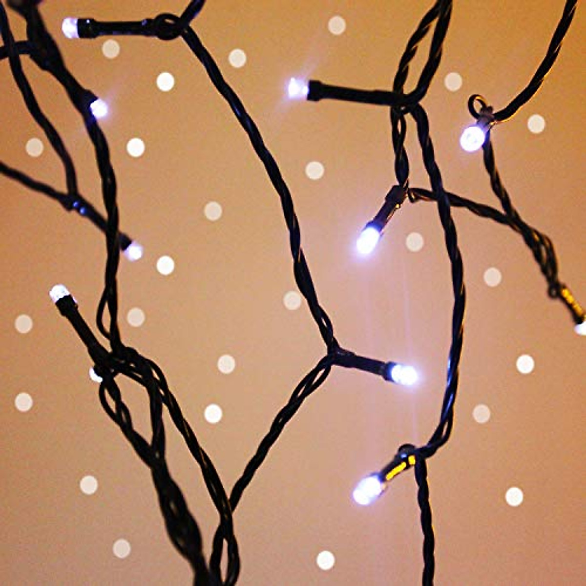 QINOL 2-Pack 400LED 72FT Solar String Lights Outdoor, Green Wire Solar Christmas , Waterproof 8 Modes Twinkle Lights for Xmas Tree Garden Decorations (Cool White)