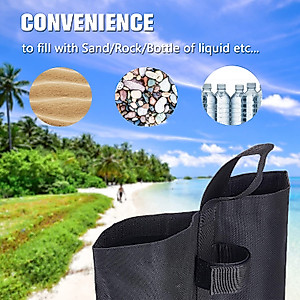 FINEST+ Canopy Weights 4 Pcs, Tent Weights for Legs,1680D Waterproof UV Protection Pop up Canopy Tent Weights Bag, Sand Bags for Any Pop Up Tent Gazebo Canopy Outdoor Sun Shelter Umbrella Pool Ladder