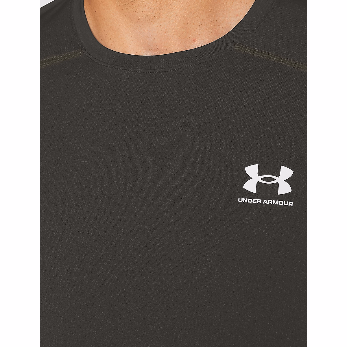 Under Armour Men's Armour HeatGear Fitted Short-Sleeve T-Shirt, (310) Baroque Green / / White, XX-Large
