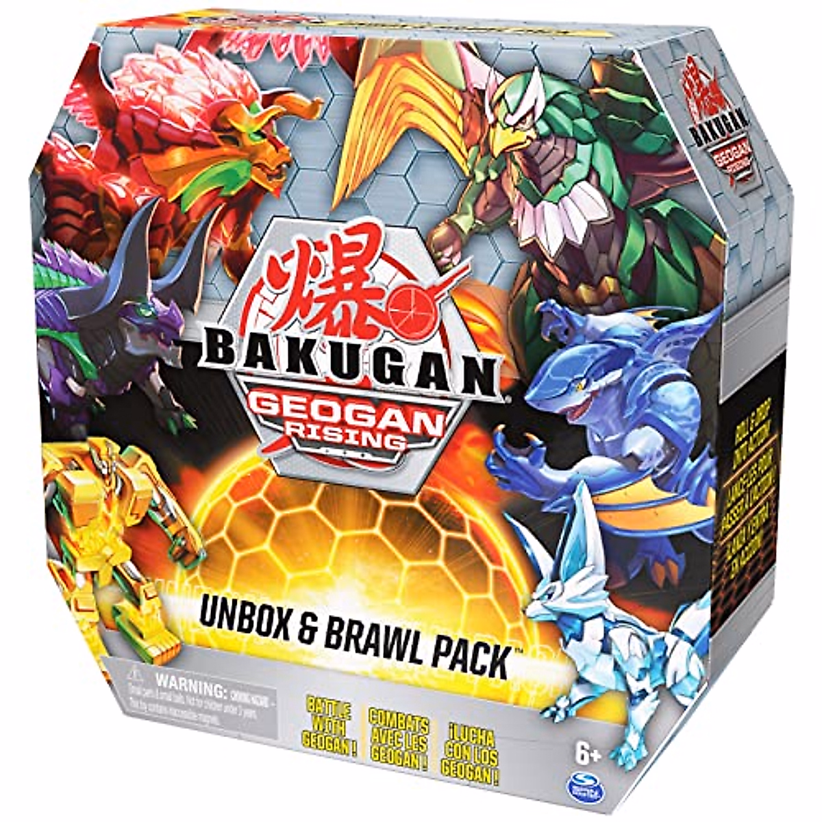 Bakugan Unbox and Brawl 6-Pack, Exclusive 4 Bakugan and 2 Geogan, Collectible Action Figures, Toys for Kids Boys Ages 6 and Up (Amazon Exclusive)