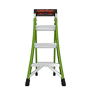 Little Giant Ladders, King Kombo, Professional, 4 ft. A Frame, 7 Ft. Extension, Fiberglass, Type 1AA, 375 lbs weight rating, (13470-001)