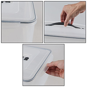 Yuright 4 Packs Airtight Food Storage Container, Clear Latching Storage Bin