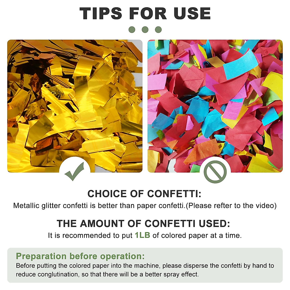 Epidioxi Confetti Launcher Professional confetti shooter wireless remote for Special Event, Parties, Club, Wedding, Concerts (without lights)