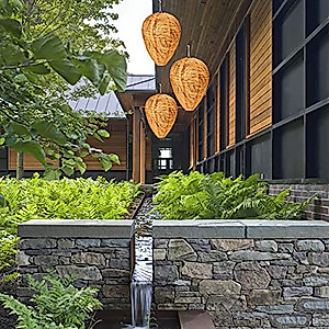 JOJOCY 8Pcs Waterproof Wasp Nest Decoy,Hanging Wasp Repellent Hornet Deterrents, Hanging Fake Wasp Nest Hornets Yellow Paper Nest Effective Deterrent Bee Hornets Fake Nest for Garden Yard Outdoors