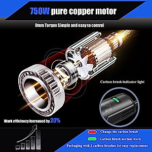 RAYBAO Polisher Novice Friendly, 6inch Car Buffer Polisher 6 Speeds & 2000-6400OPM Dual Action Orbital Polisher More Secure for Car Detailing, Random Polisher Kit for Car Polishing Waxing