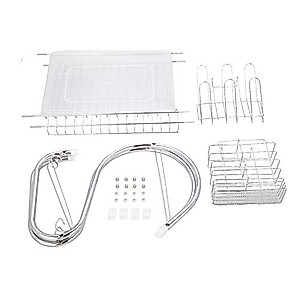 WINZKI Chrome Plated, S-Shaped, Rust-Resistant, 2-Tier Dishrack