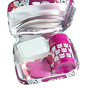 Kitty Reusable Hard Ice Pack Set of 3 - Fits Easily Inside Kids Lunch Box, Bento or Insulated Bag - Long Lasting, Slim, Lightweight Design - Cool Freezer Packs Keep Food Cold For Hours- Back To School