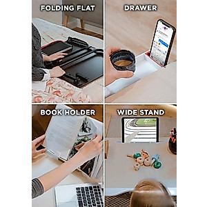 Cooper Mega Table Plus [Premium XXL Extra Large] Laptop Lap Desk & Book Stand | Multifunctional Foldable Lap Desk, Laptop Desk for Bed, Portable Desk, Laptop Pad, Lapdesk Laptop Lap Tray (White Oak)