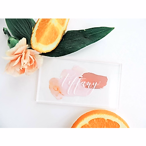 UNIQOOO Place Cards, 20pcs Clear Acrylic - Blank Rectangle Table Cards for Wedding, Party & Event Decoration - 3 1/2 x 2"