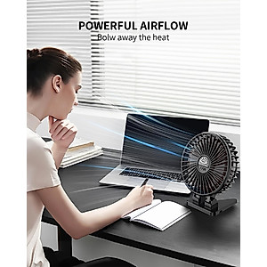 2Pack Desk Fan, USB Fan for Desk, Mini Desk Fan, 3 Speed Rotation Strong Wind, Protable Small Desktop Cooling Fan, Quite Mini Personal Fan for Home Office Table Bedroom Travel Curise(Black)