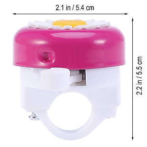 BESPORTBLE Bicycle Bell Ring for Kids Boys Girls Children Bike Bell Cute Bicycle Ring Bell Accessory (Rosy White)