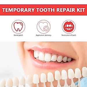 EXCEART Teeth Veneer 100 Pieces Artificial Resin Tooth Fillings Temporary Veneer Tooth Replacements Tooth Repair Supply