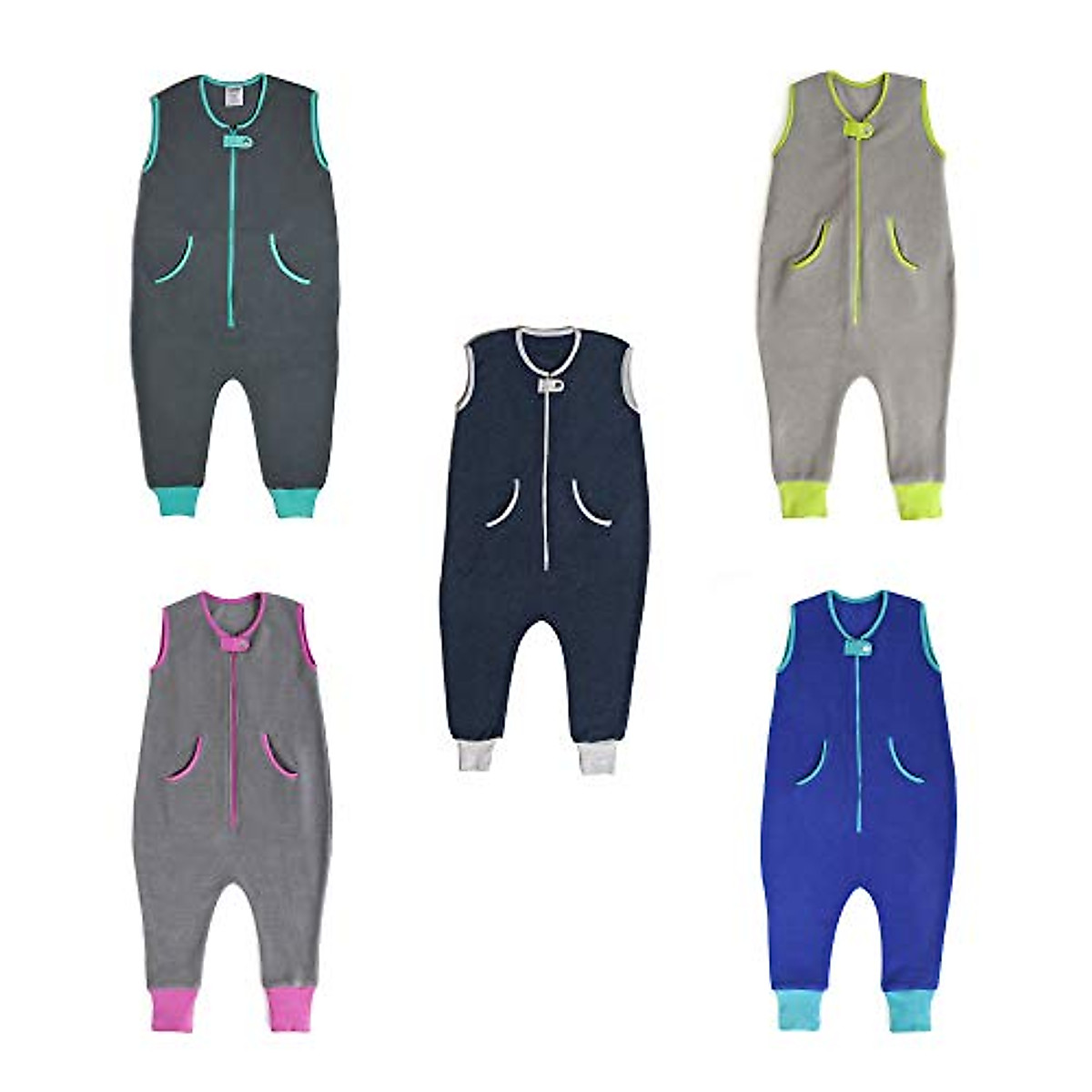 Baby Deedee Fleece Sack with Feet Sleep Bag, Sleep Kicker, Toddler Sleeping Bag, Teal, 2-4 T