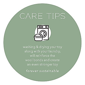 Creature ECO Organic Wool Ring Dog Toys for Moderate Chewers - Eco-Friendly Puppy Toys for Interactive Play - Natural Non Toxic Fetch Toy, Safe for Your Pet & The Planet - 1 Pack