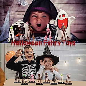 Keyron Action Figures, 8 Pcs Horror Character Toys Set for Birthday Party Cake Topper Centerpiece Decorations, Halloween Easter Christmas Ornaments, Creative Gift for Kids Boys Girls