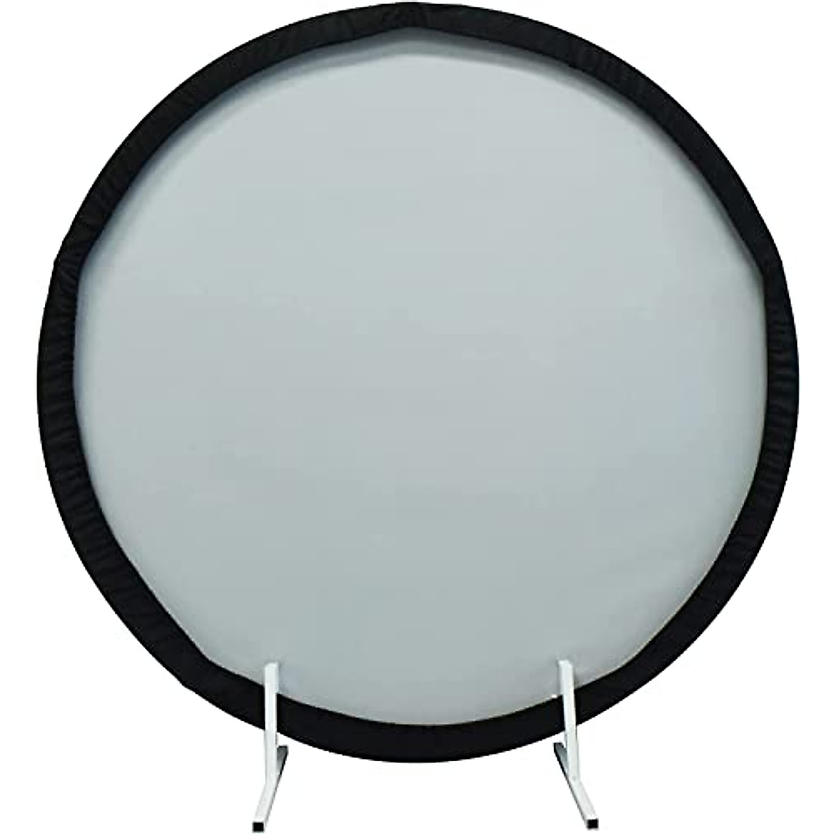 Mocsicka 7.2x7.2ft Round Black Backdrop Polyester Round Cover Photo Backdrops Baby Shower Birthday Party Decorations Banner Photography Background (7.2ft, Black)