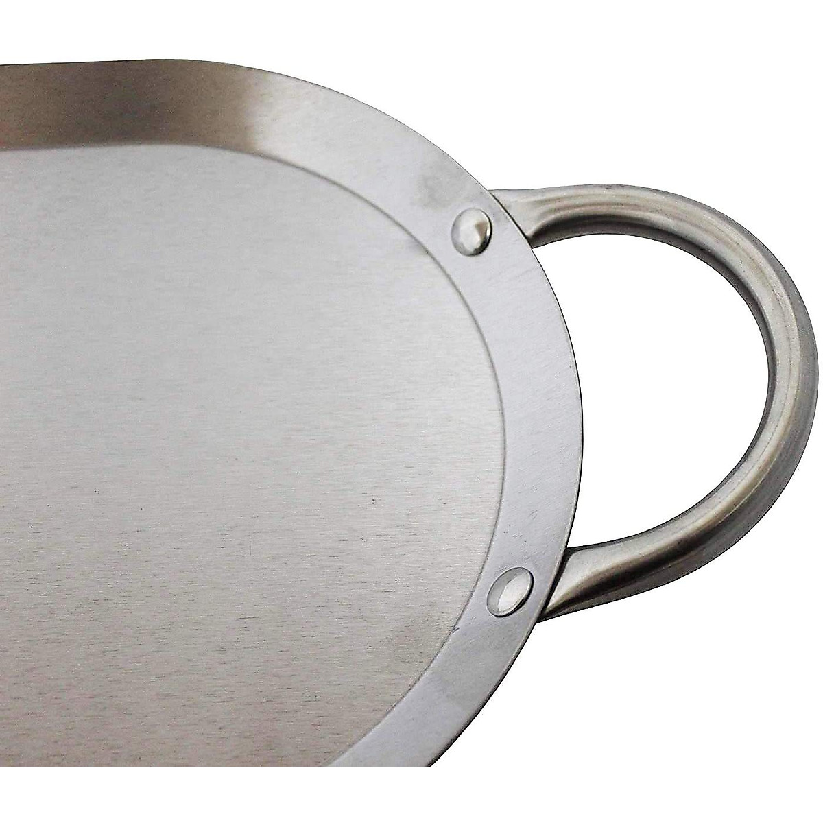 Imusa - L300-40512 IMUSA USA 17" Stainless Steel Oval Comal, Silver