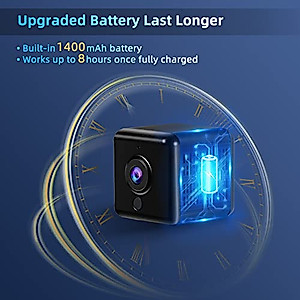 Ebarsenc Hidden Camera - Spy Camera 4K Mini Security Cameras/Wireless WiFi Camera/Indoor Home Camera/Battery Operated Tiny Camera/Surveillance Camera with Motion Detection and Night Vision/Pet Camera