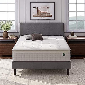 ZINUS 12 Inch Euro Top Pocket Spring Hybrid Mattress, Twin, Pressure Relief, Pocket Innersprings for Motion Isolation, Mattress in A Box