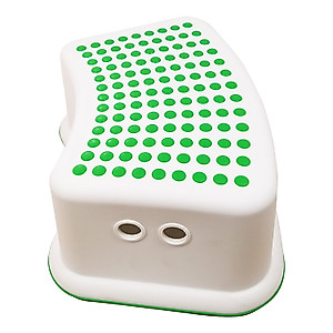 Kids Green Step Stool - Great for Potty Training, Bathroom, Bedroom, Toy Room, Kitchen, and Living Room. Perfect for Your House
