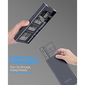 Mini Electric Screwdriver, 70 in 1 Precision Screwdriver Kit with 64 S2 Magnetic Bits, 5 Torque Levels, LED Screen Display, Rechargeable Power Screwdriver, Precision Work Set for Laptop Phone Watch