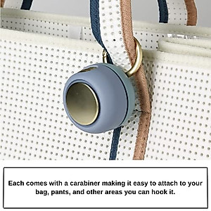 SPICE OF LIFE Pocket Fan - Grey - Small and Portable, Handheld, Rechargeable, Lightweight, Quiet and Discreet Personal Fan, 2 Hours Run Time, with Carabiner Included