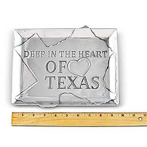 Arthur Court Designs Aluminum Deep in The Heart of Texas Food Service Tray, Desktop Storage Organizer, Catchall, Valet, Nightstand or Dresser 9.5 inch x: 7 inch