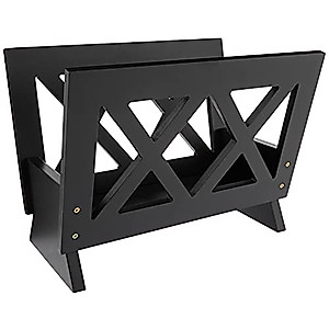 Frenchi Home Furnishing Contemporary Magazine Rack, Black