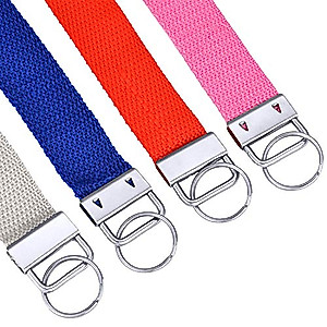 Prerrysurpasse 60Sets 1"Key Fob Hardware with 1Pcs Key Fob Pliers , Glass Running Pliers Tools with Jaws, Studio Running Pliers Attach Rubber Tips Perfect for Key Fob Hardware Install