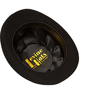 9th Street Fleming Firm Felt Derby Bowler Hat 100% Wool (Black, X-Large (fits 7 1/2 to 7 5/8))