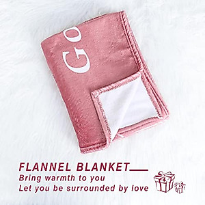 Nosovlra God is My Comforter Blanket - Scripture Blanket with Healing Caring Inspirational Faith Prayer Religious Gifts for Women Christian Bible Verse Throw Blanket (God Pink, 50 X 60 Inches)