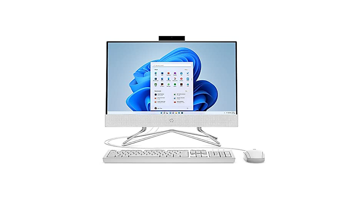 HP 2022 22-Inch All-in-One Desktop with AMD Processor & 512GB SSD
