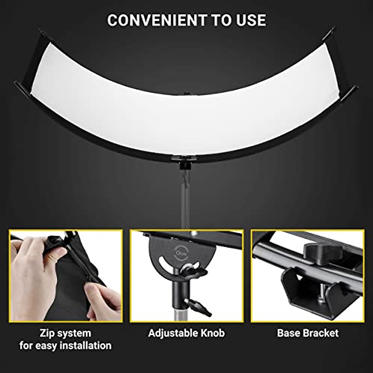 Glow ArcLight II Curved Light Reflector Kit, a Portable Photography Reflector for Studio, Photo, Video, Portrait with White Light Reflector, Gold Light Reflector, Silver White Reflector and Carry Bag
