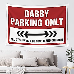 Man Cave Rules Gabby Parking Only Tapestry Space Decor Vintage Decor (Size : 75X100CM)