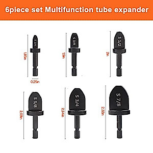 Swedge Tool HVAC Swaging Set - Copper Pipe Expander Swaging Tool Drill Bit Set Precision Flaring Kit HVAC Flaring Tool Bit Set Hand Tools