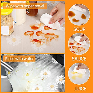 9Pcs Refrigerator Liners,Washable Refrigerator Mats Liner,EVA Daisy Refrigerator Liners,Waterproof Non-Slip Fridge Liners for Drawers Cupboard Placemats,BPA Free,17.7"x11.8",Non Adhesive