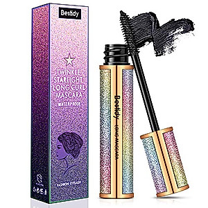 Bestidy 4D Silk Fiber Lash Mascara,Natural Waterproof Smudge-proof Mascara,Thickening Lengthening Mascara No Clumping, No Smudging Lasting All Day