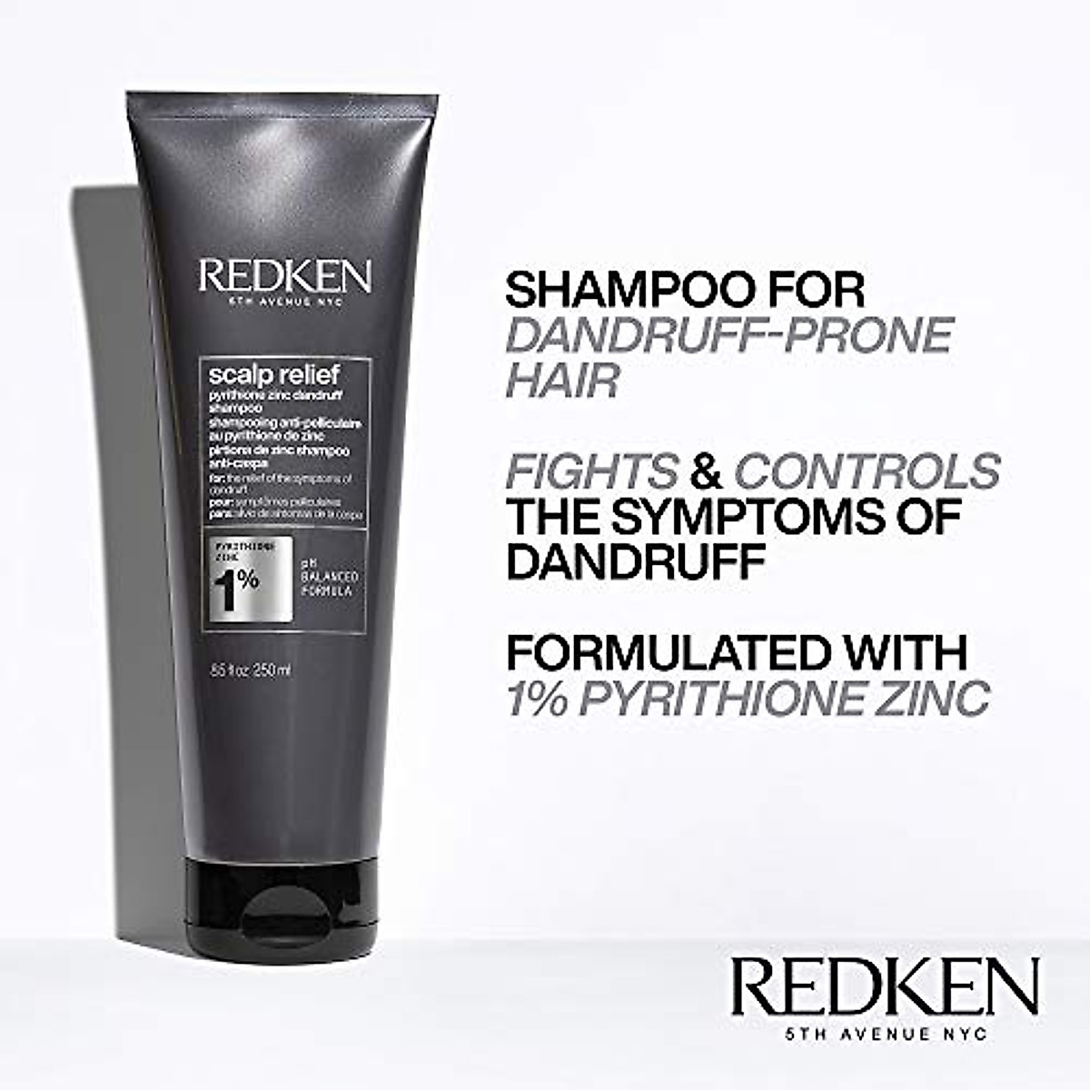 Redken Scalp Relief Dandruff Control Shampoo | For Dandruff Control | Soothes Scalp & Controls Dandruff | Dermatologist Tested | 8.5 fl. oz.