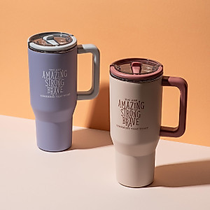 DIVERSEBEE 30 oz Insulated Stainless Steel Tumbler with Lid, Inspirational Birthday Thank You Gifts for Women, Mom, Wife, Girlfriend, Teacher, Her, Nurses, Best Friend, Travel Mug (Cloud)