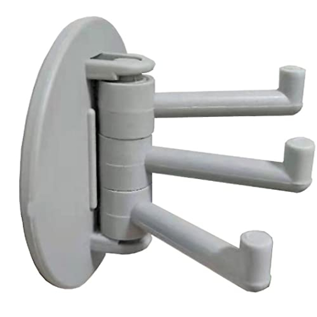 Fineget Sticky Door Hooks for Hanging Kitchen Bathroom Hooks 3 Rotatable Arms Round Hooks Blue 2 Pairs