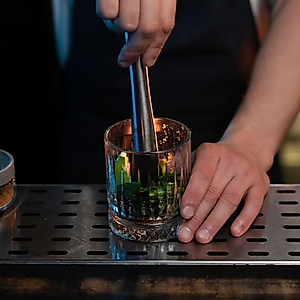 TNCO Muddler for Cocktails, 10" Muddler and Bar Spoon Cocktail Mixing Spoon, Stainless Steel Cocktail Muddler Stirrer, Cocktail Spoon Long Handle, Bar Accessories Tools for Mojitos Fruit Drinks