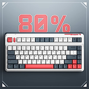iQunix L80 Gaming Keyboard, 2.4G Wireless Mechanical Keyboard with Cherry MX Brown Switch, Compact 83 Keys RGB LED Backlit Hot Swappable Keyboard for Windows/Mac/Android/iOS