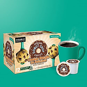 The Original Donut Shop Cookie Dough So Delicious, Keurig Single Serve K-Cup Pods, Flavored Coffee, 72 Count (6 Packs of 12)
