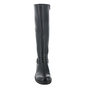 Clarks Women's Hearth Rae Wide Shaft Knee High Boot, Black Leather, 7