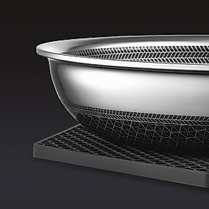 HexClad Hexagon Silicone Trivets, 2-Pack, Nonslip and Heat Resistant Hot Pads, Black