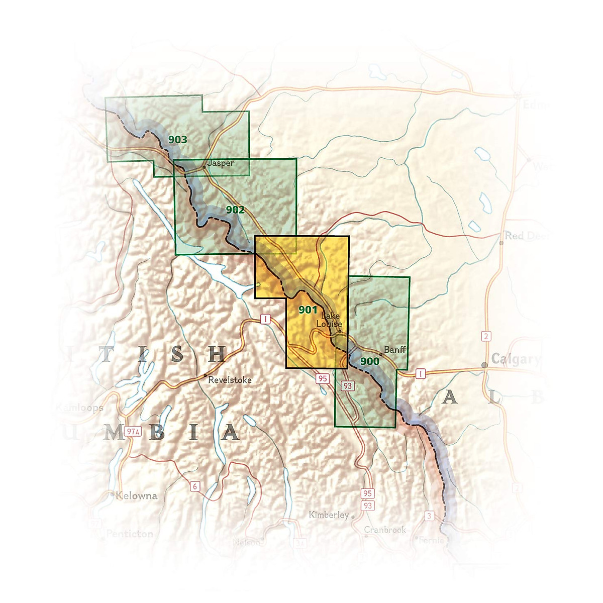 Banff North Map [Banff and Yoho National Parks] (National Geographic Trails Illustrated Map, 901)