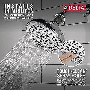 Delta Faucet 8-Spray Chrome Shower Head, Delta Shower Head Chrome, Showerheads, 2.5 GPM Flow Rate, Chrome 75898