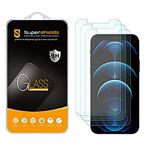 Supershieldz (3 Pack) Designed for iPhone 12, iPhone 12 Pro, iPhone 11 and iPhone XR (6.1 inch) Tempered Glass Screen Protector, Anti Scratch, Bubble Free