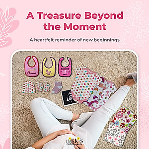 Deluxe Baby Blossom Clothing Bouquet | Newborn Baby Girl Gift Set | Baby Gift Basket for Expecting Moms | New Baby Gift Basket | Pink Baby Gift Set | Baby Girl Outfits | Nikki's Gift Baskets